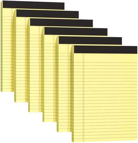 Amazon.com : MSKKSM Note Pads 5x8, 6 Pack Small Legal Pads 5x8 Yellow ...