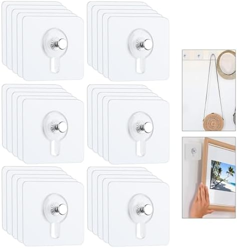 dabinzhijia 30 Pieces Picture Hooks no Nails, 5 kg Load, Self Adhesive ...