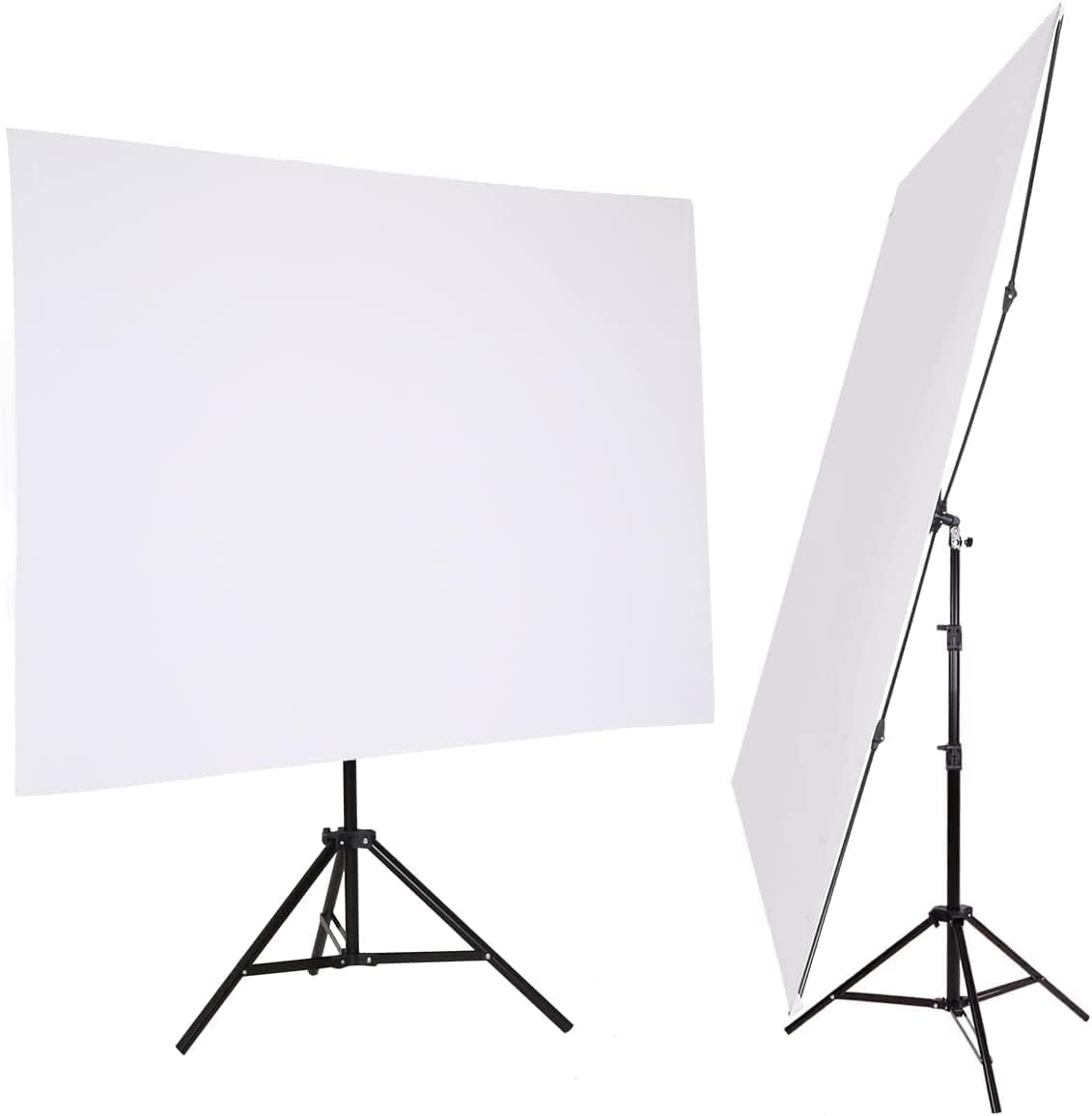 GSKAIWEN 5x6.5ft White Backdrop with Stand,Wrinkle-Resistant ...