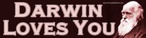 Amazon.com: Darwin Loves You Magnetic Bumper Sticker : Automotive