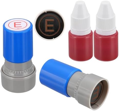 Amazon.com: PATIKIL Letter Stamps Self Inking, 2Pcs Alphabet E ...