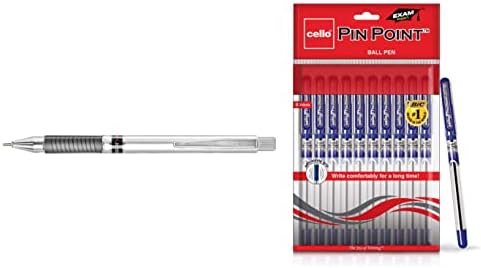 Cello Jotdot Ball Pen - Pack of 10 (Ink- Blue,body Color - Multiple ...