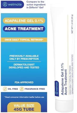 Amazon.com: Neutrogena Adapalene Gel Acne Treatment, 0.1% Adapalene ...