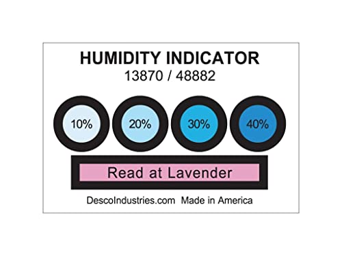 HUMIDITY INDICATOR CARD, 4SPOT, 2"X3", Storage Humidity Indicator Cards ...