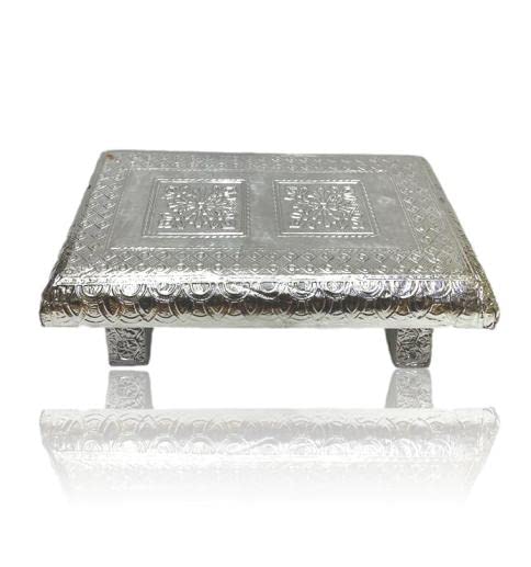Buy Handicrafts puja bajot/Silver chowki/bajot for Pooja/paata for god ...