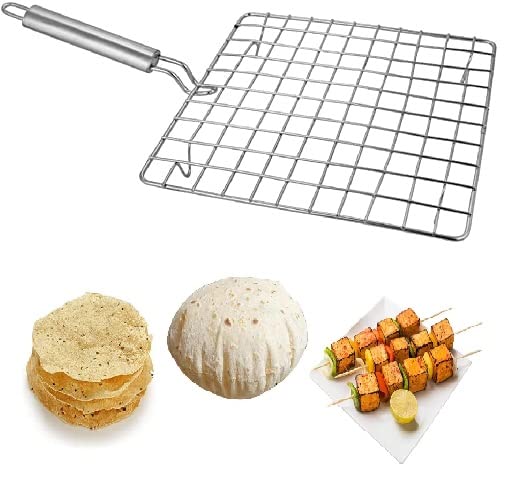 Buy Stainless Steel Square Roti Papad Grill Roti Jali Chapathi Pipe ...