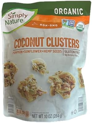 Amazon.com: Simply Nature Organic Super Seed Coconut Clusters - 10 oz ...