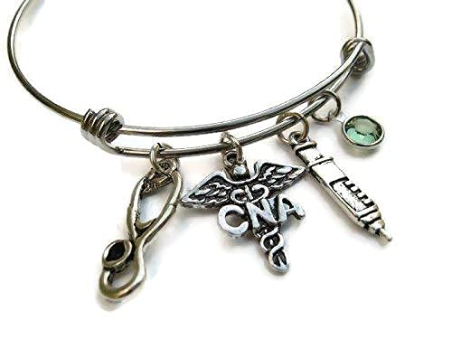 Amazon.com: Personalized CNA Bracelet, Expandable Bangle Bracelet ...