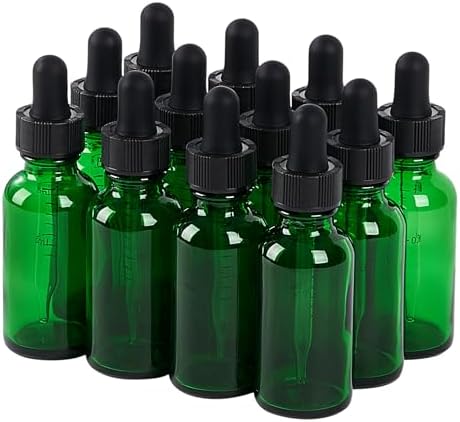 Amazon.com: DropperBottles 30mL (1oz) Glass Dropper Bottles (12x) With ...