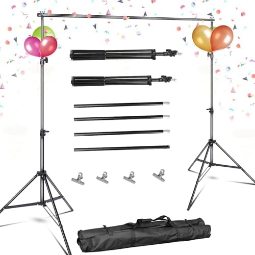 Amazon.com : HEMMOTOP Portable T Shape Backdrop Stand 7x5 ft ...