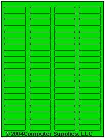 Amazon.com : 100 Label Outfitters® Full Sheet Fluorescent Neon Green ...