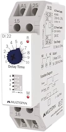 Multispan DI-22 Multi Range ON-Off Delay Timer Supply- 230VAC & 24VDC ...