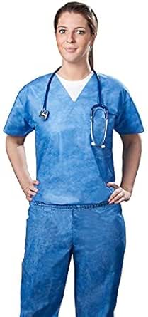 Amazon.com: TRONEX SMS440 Disposable Scrub Top, Fluid Resistant, Multi ...