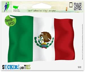 Amazon.com: Mexico Mexican Flag Car Sticker Indoor Outdoor 6" x 4 ...