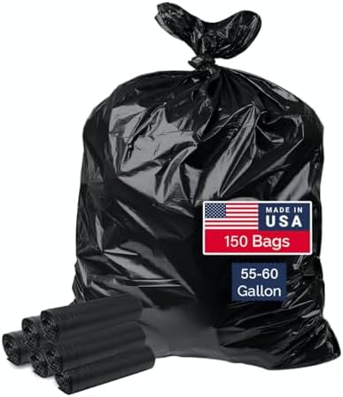Amazon.com: 55-60 Gallon Trash Bags Heavy Duty 2.1 Mil - 39''x55'' 100 ...