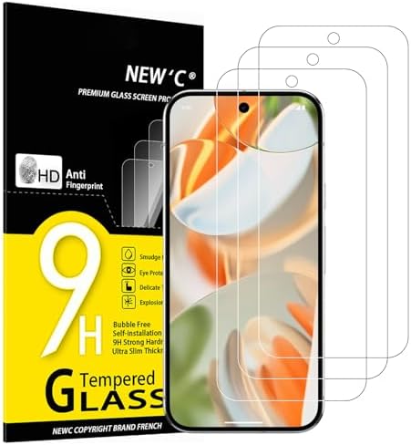 NEW'C 3 Pack Designed for Google Pixel 9, Pixel 9 Pro Screen Protector ...