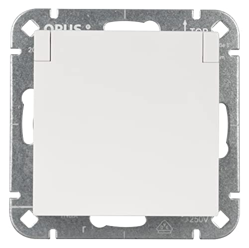 OPUS 55 Protective Contact Socket Premium with Hinged Lid Colour Polar ...