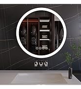 Amazon.com: HAUSCHEN 36x28 inch Lighted LED Bathroom Mirror, Wall ...
