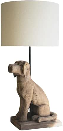 MY SWANKY HOME Classic Wood Labrador Retriever Dog Table Lamp 35.5 in ...