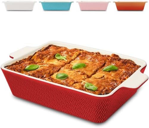 Ceramic Casserole Dish 28cm - Large Baking Dish for Lasagne, Tiramisu ...
