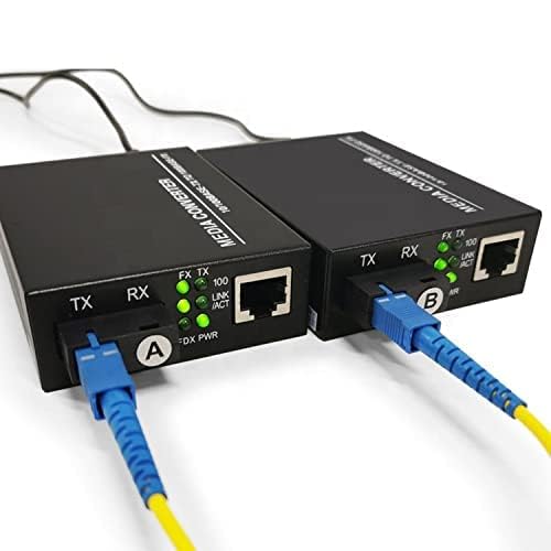 Fast Ethernet to Fiber Gigabit Media Converter 10/100/1000Mbps RJ45 ...