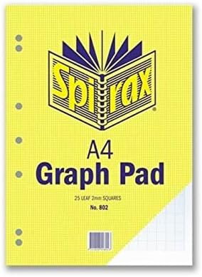 Spirax 802 Graph Pad 2mm A4 25 Leaf : Amazon.com.au: Stationery ...