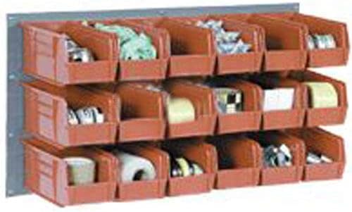 Amazon.com - Global Industrial Wall Bin Rack with 32 Red Bins, 36x7x19
