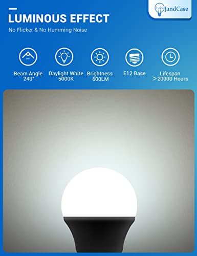 Snapklik.com : LED Ceiling Fan Light Bulbs Small Base 6 Pack, E12 LED ...