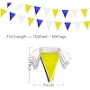 Amazon.com : LoveVC 100 Feet Blue Yellow White Pennant Banner Flags ...