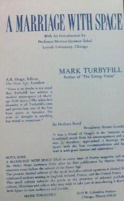 A marriage with space: Turbyfill, Mark: Amazon.com: Books