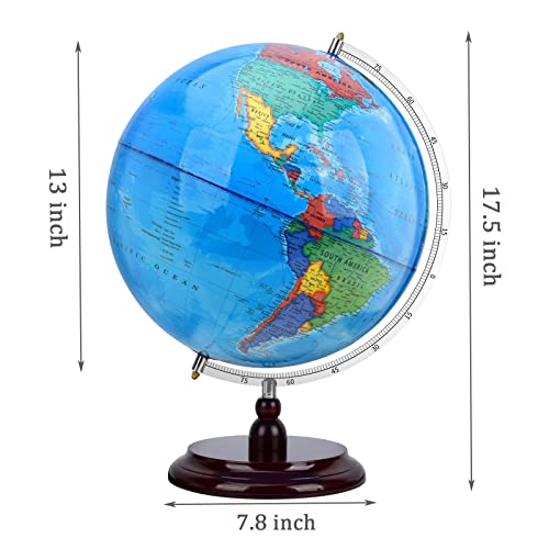 Snapklik.com : World Globe For Kids Learning, 13 Inch Globes Of The World