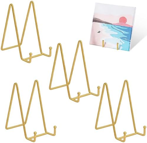 dogmoon Plate Stands for Display, 4PCS 6 Inch Metal Plate Stands, Photo ...