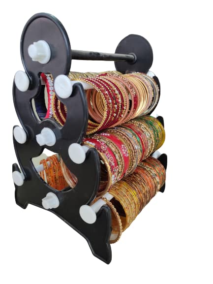 TS 06 Rods Bangle Organizer -Dual Side 03 Steps Mini Tower Bangle Stand ...