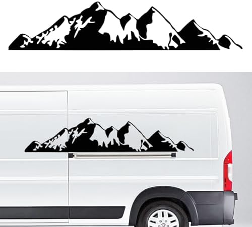 2PCS Universal Mountain Design Motorhome Stripes Decorative Camper Vans ...