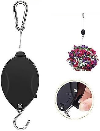 ZhuanZhenW Retractable Hanging Basket Pulley, Heavy Duty Hanging Basket ...