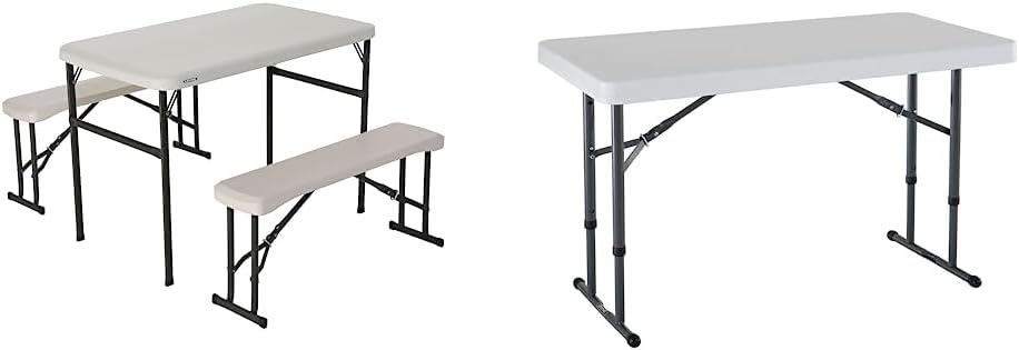 Amazon.com : Lifetime 80373 Portable Folding Camping RV Picnic Table ...
