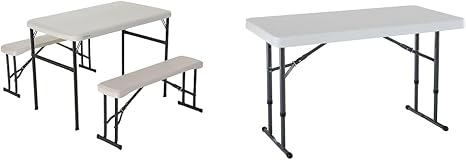 Amazon.com : Lifetime 80373 Portable Folding Camping RV Picnic Table ...