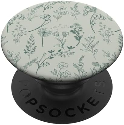 Amazon.com: Sage green Wildflower Aesthetic Flower Pattern PopSockets ...