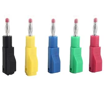 elpart 10Pcs 4mm Male Retractable Tube Stackable Banana Plug Wire ...