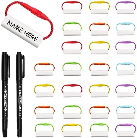 HVSWLY 100PCS Waterproof Shoe Name Tags, Water Bottle Labels, Writable ...