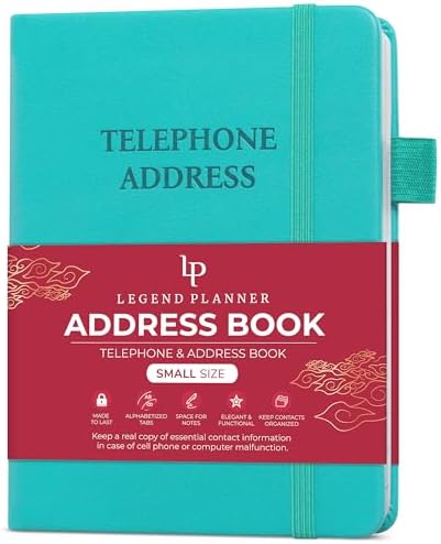 Legend Planner Address Book with Alphabetical Tabs –Telephone Contacts ...