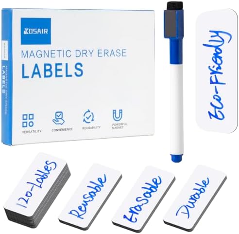 Amazon.com : Magnetic Shelf Labels - Magnetic Name Tags - Dry Erase ...