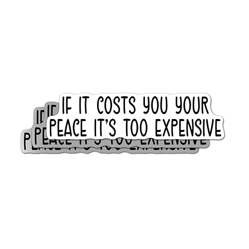 Amazon.com: If It Costs You Your Peace Its Too Expensive Sticker Vinyl ...