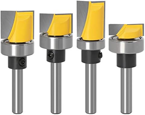 Baorder 1/4 Inch Shank Bottom Cleaning Router Tools Set Flush Trim ...