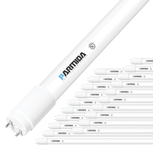 PARMIDA 20-Pack 4FT LED T8 Hybrid Type A+B Light Tube, 24W, Plug & Play ...