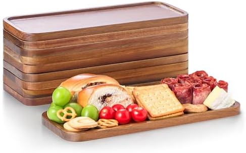 Amazon.com | HOMKULA Acacia Wood Serving Platters and Trays - 14" x 5.5 ...