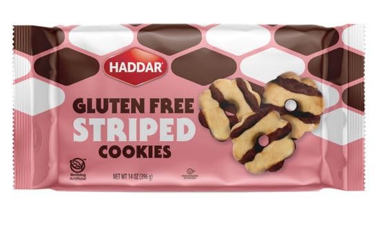Amazon.com: Haddar Gluten Free Fudge Striped Cookies, 6.75 (2 Pack ...
