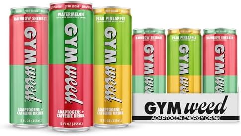 Amazon.com : GYM WEED Caffeine + Adaptogen Drink with 200mg Caffeine ...