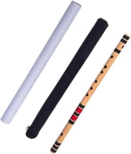 Amazon.com: Bamboo Flutes Bansuri C Natural Right Handed Middle (19 ...