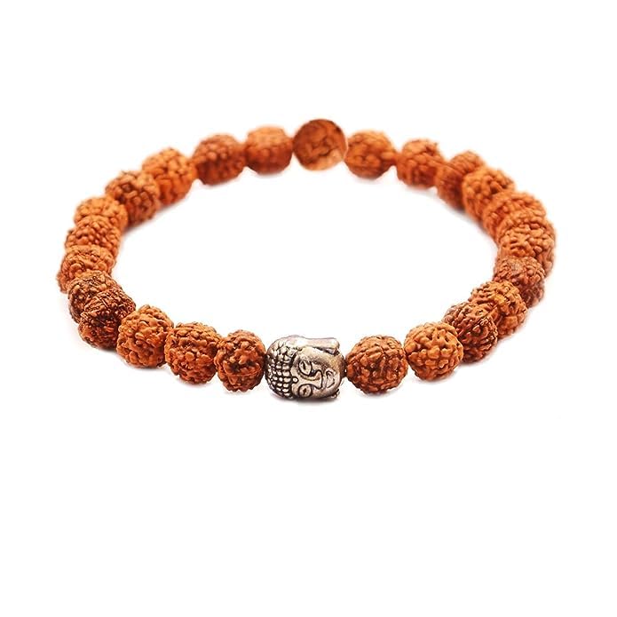 Buy DEVAMA THE DIVINE Natural Rudraksha Bracelet for Men and Women 8 mm ...